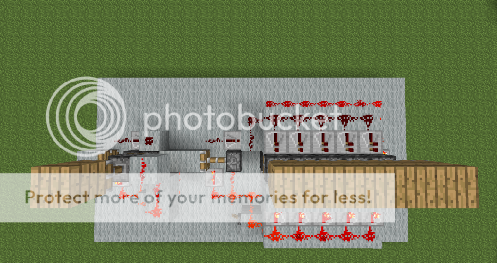 Infinitely Horizontally Expandable Double Vertical Piston Minecraft Map